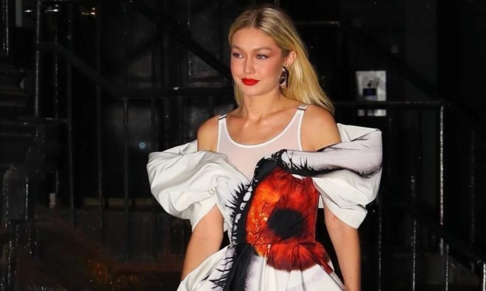 Gigi Hadid's Fashion And Heart Speak Volumes In Eye-Print Dress - Level ...