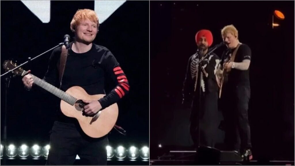 In Mumbai, Ed Sheeran and Indian artist Diljit Dosanjh perform a ...
