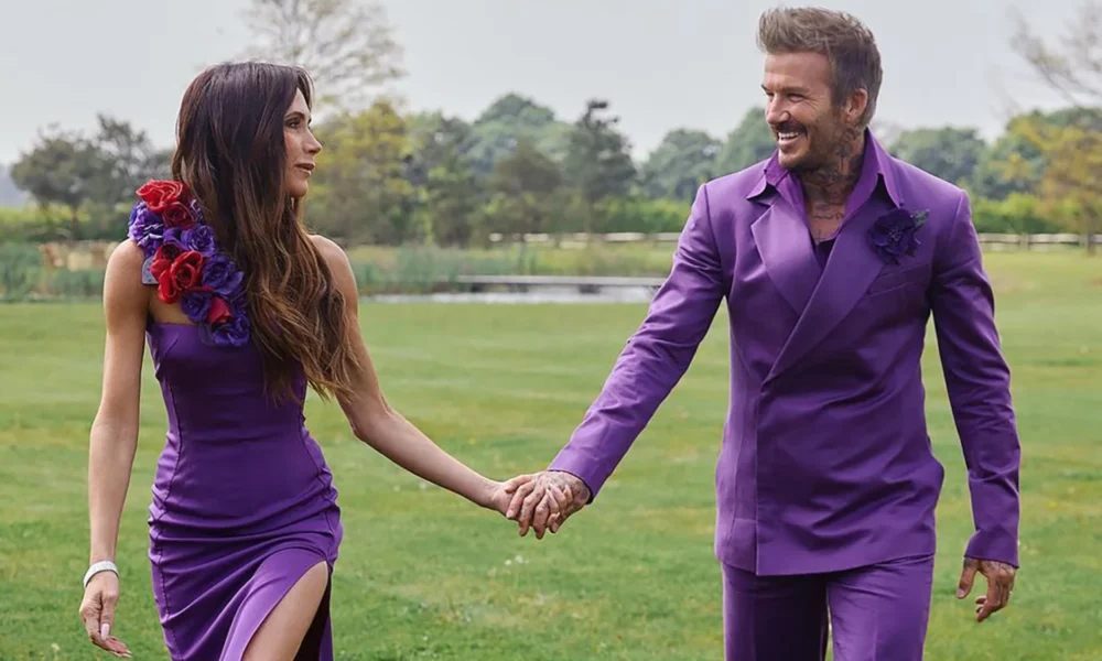 Beckhams Rekindle Romance: Iconic Wedding Day Photos Recreated 25 Years ...